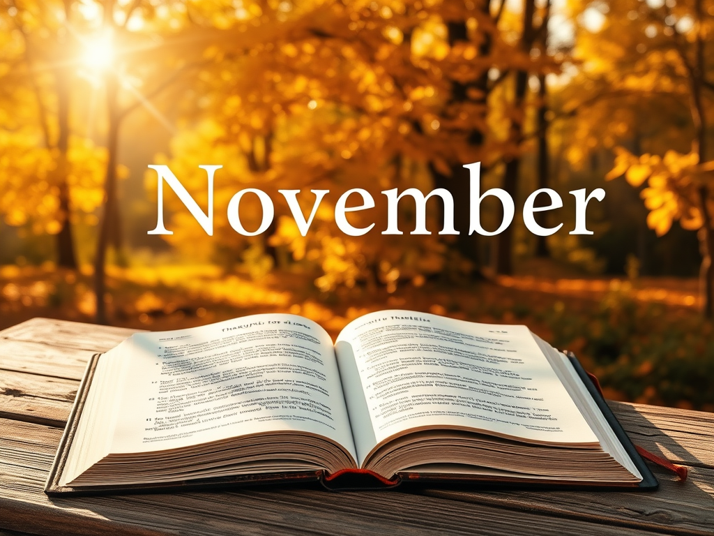 Gratitude Bible Verses for Each Day in November - simply with focus